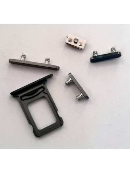 Comprar Set botones mas soporte sim purpura para IPhone 14 Pro 14 Pro ...