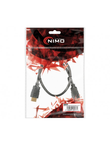 CABLE HDMI 2.0B 4K HI-SPEED ETHERNET, M-M LONGITUD: 0.5 METRO MARCA: NIMO